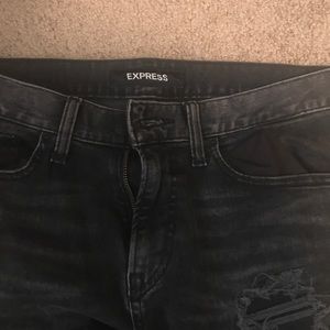 Express | Jeans | Black Ripped Express Jeans | Poshmark